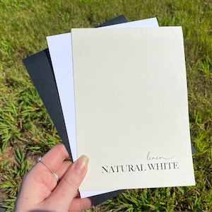 Natural White Linen Card Stock | 8.5x11 Textured Paper, 100lb (25 ...