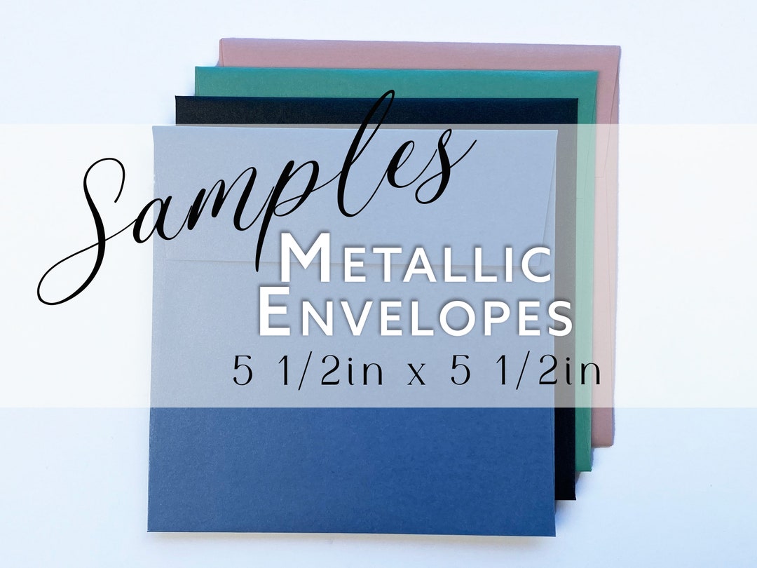 SAMPLE - Metallic Square Envelopes - 5 1/2 in | Shimmer Straight Flap ...