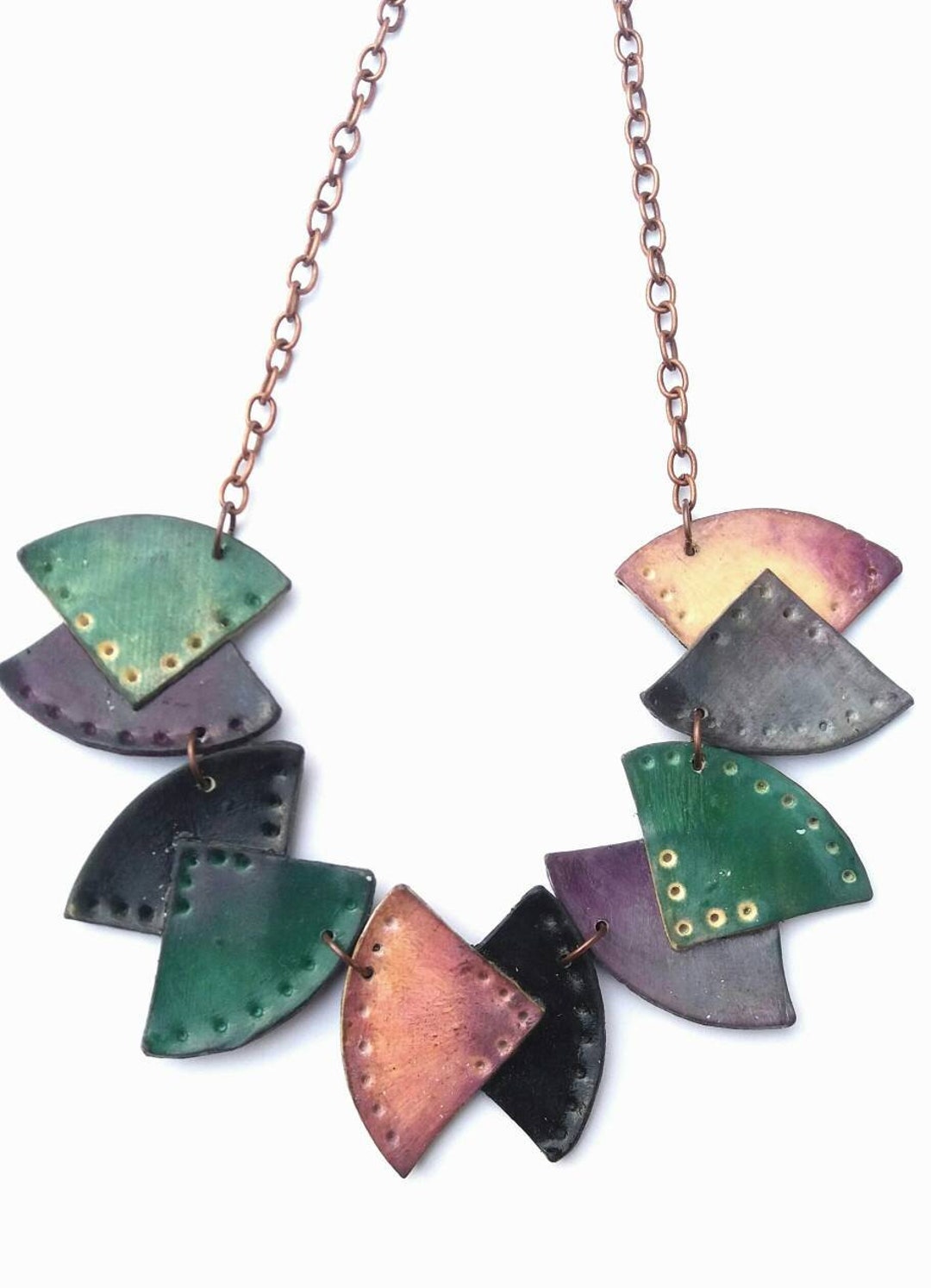 Colorful Polymer Necklace, Handmade Necklace,polymer Clay Necklace,boho ...