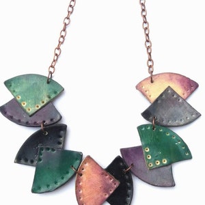 Colorful Polymer Necklace, Handmade Necklace,polymer Clay Necklace,boho ...