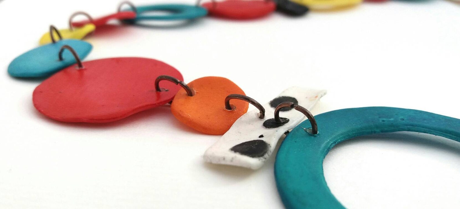 Colorful Polymer Necklace, Handmade Necklace,polymer Clay Necklace,boho ...