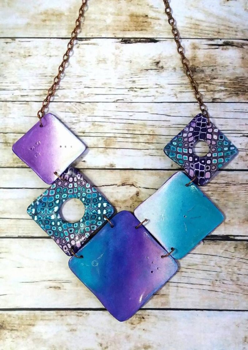 Polymer Clay Necklace,colorful Necklace,handmade Necklace - Etsy