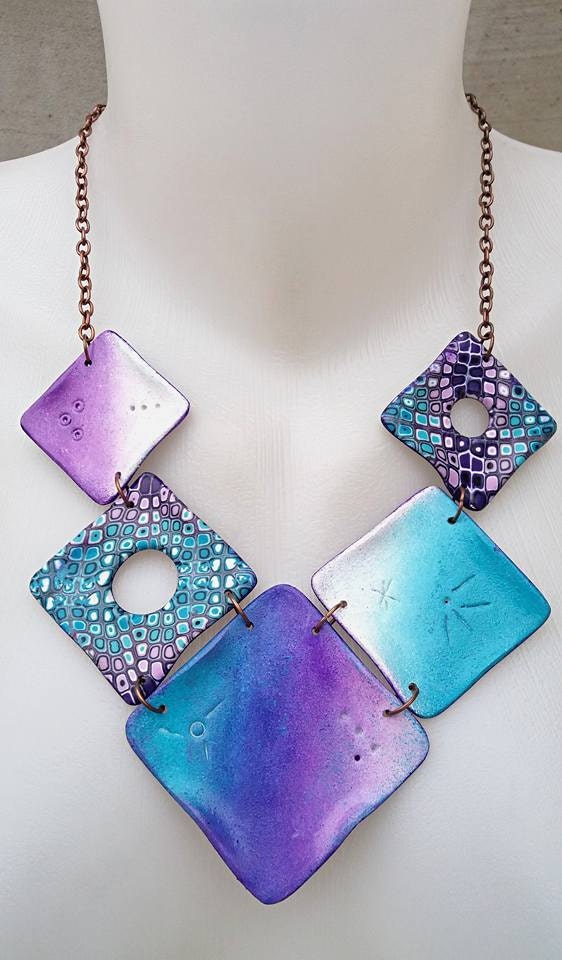 Polymer Clay Necklace,colorful Necklace,handmade Necklace - Etsy