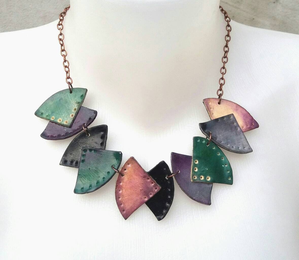 Colorful Polymer Necklace Handmade Necklacepolymer Clay - Etsy