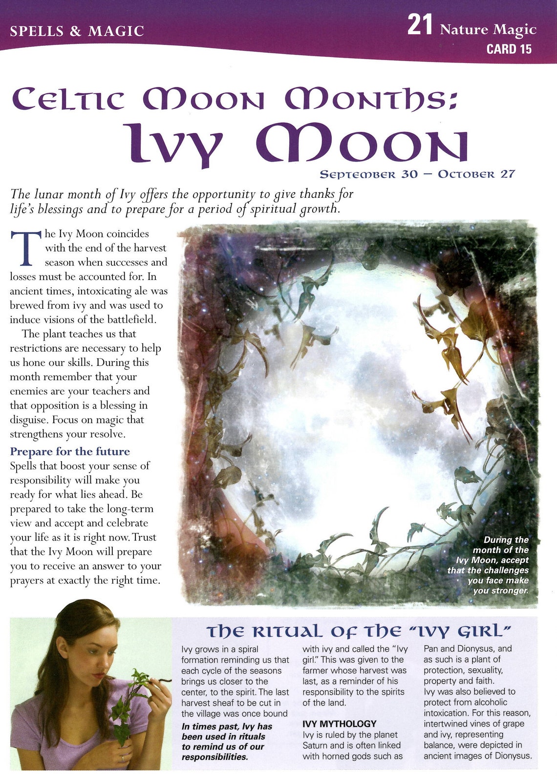 Celtic Ivy Moon Book of Shadows Pages, Grimoire Pages, Magick Study ...