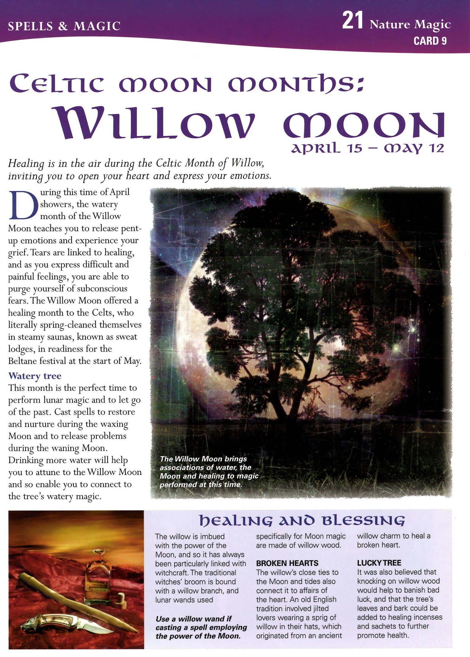 Celtic Willow Moon Book of Shadows Pages, Grimoire Pages, Magick Study ...
