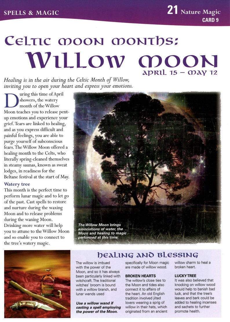 Celtic Willow Moon Book of Shadows Pages, Grimoire Pages, Magick Study, Moon Magick, PDF ...