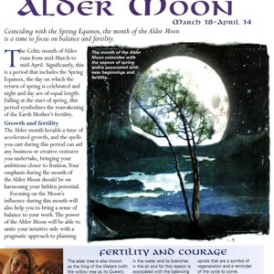 Celtic Oak Moon Book of Shadows Pages, Grimoire Pages, Magick Study ...