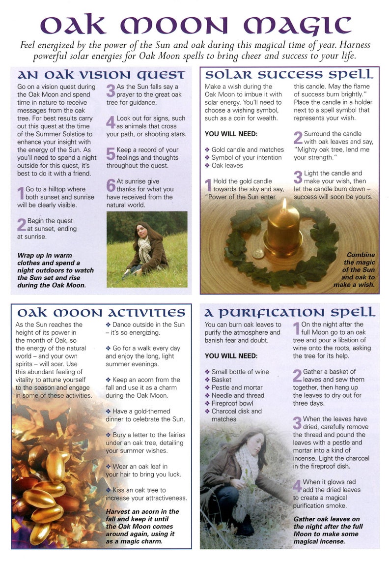 Celtic Oak Moon Book of Shadows Pages, Grimoire Pages, Magick Study ...
