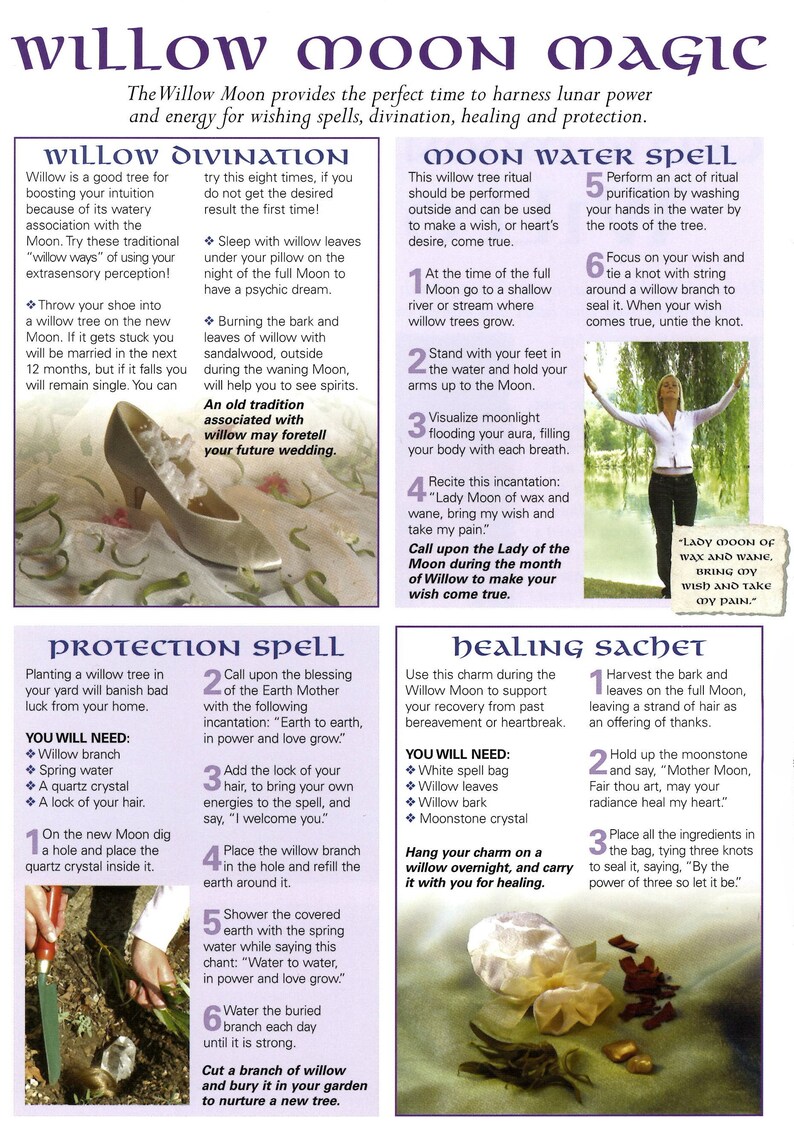 Celtic Willow Moon Book of Shadows Pages, Grimoire Pages, Magick Study, Moon Magick, PDF ...