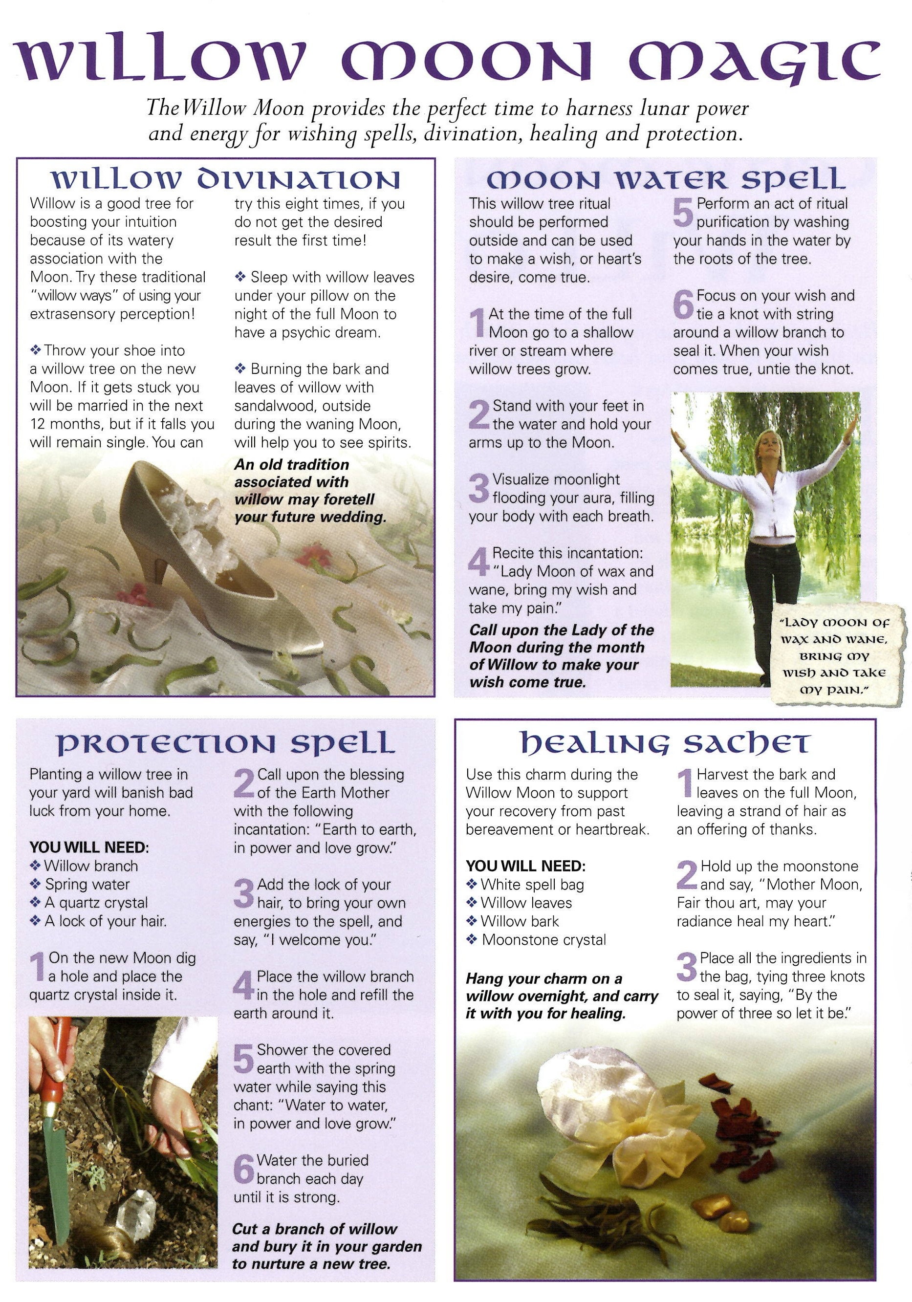 Celtic Willow Moon Book of Shadows Pages, Grimoire Pages, Magick Study ...