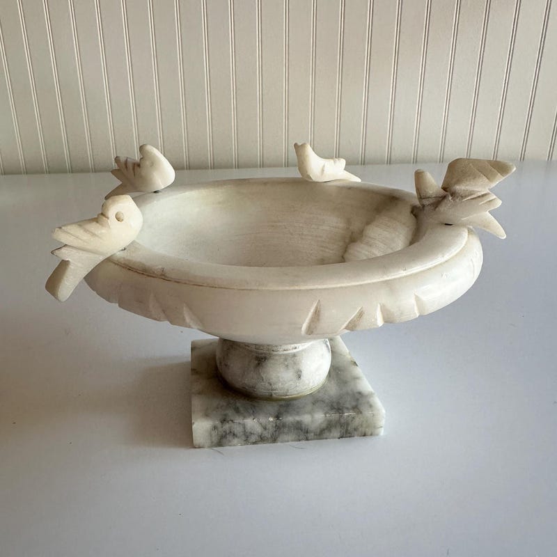 Alabaster. Bird Bath - Etsy