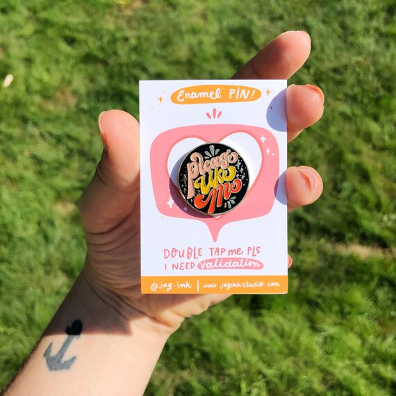 Please Like Me // Soft Enamel Pin | Etsy