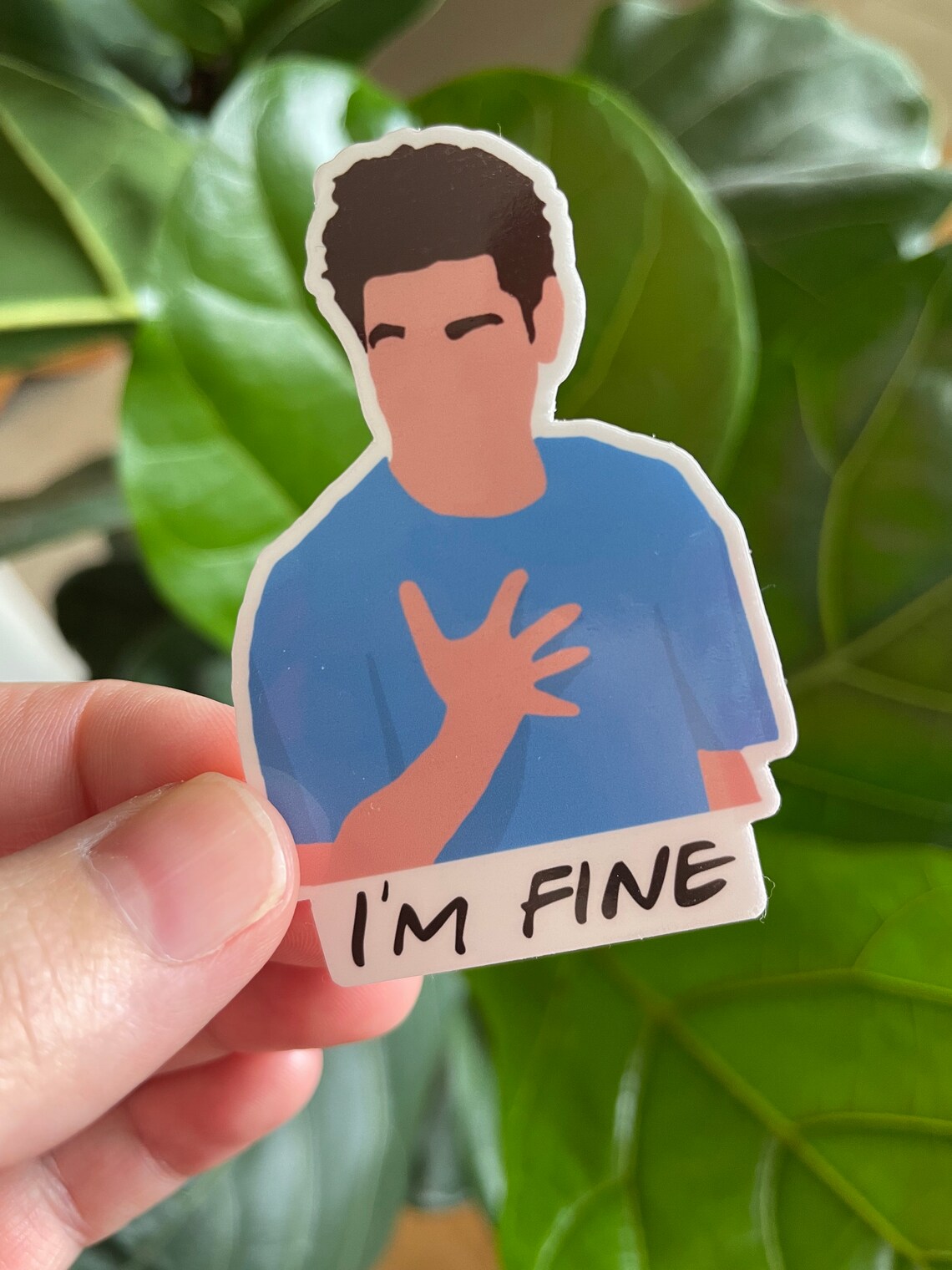 Ross I'm Fine Sticker Friends TV Show Ross Geller Ross | Etsy