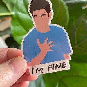 Ross I'm Fine Sticker Friends TV Show Ross Geller Ross - Etsy