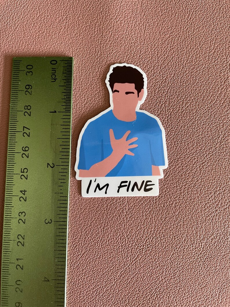 Ross I'm Fine Sticker Friends TV Show Ross Geller Ross - Etsy