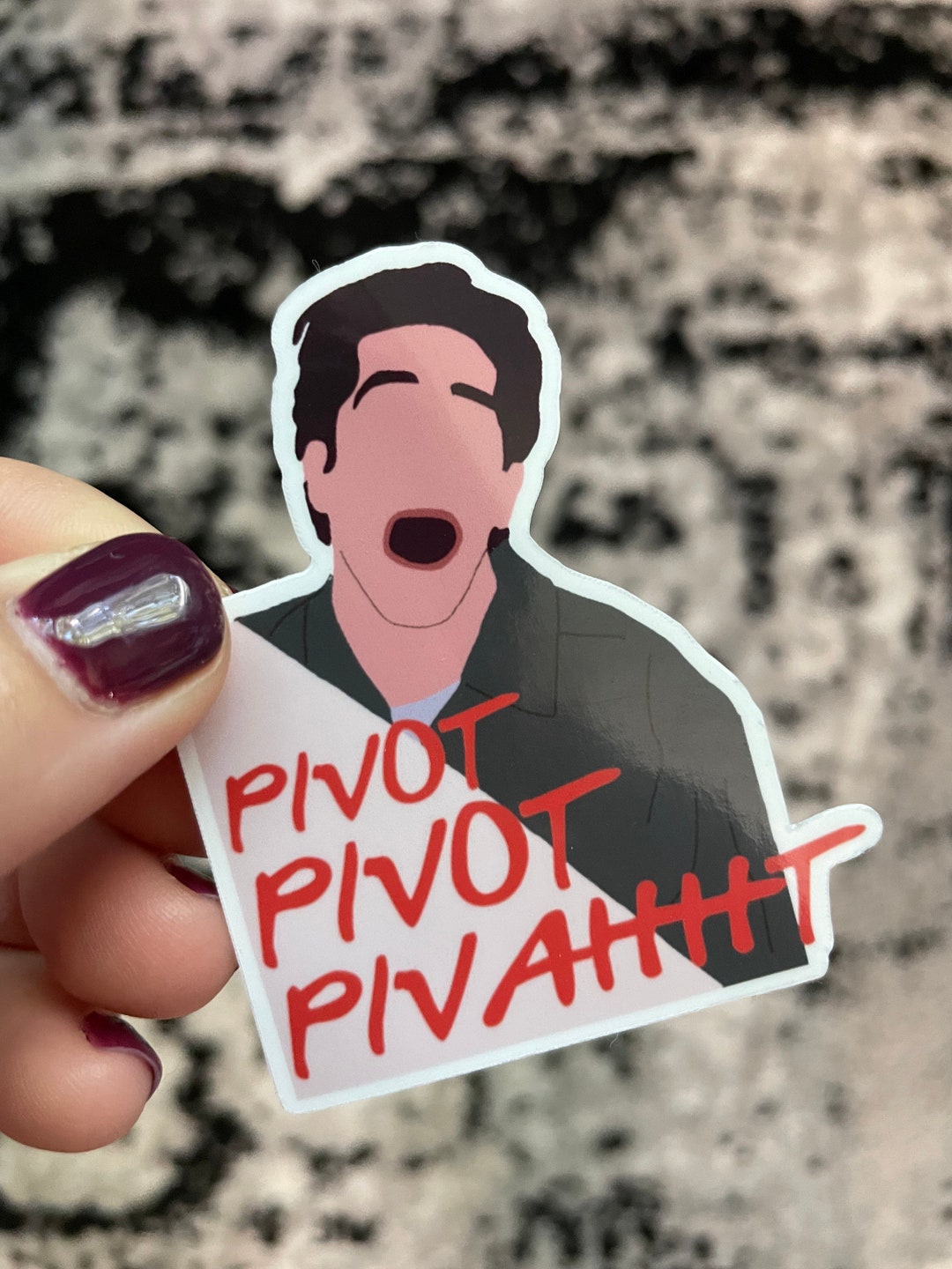 Ross Gellar Pivot Sticker, Friends TV Show, Vinyl Sticker, Computer ...