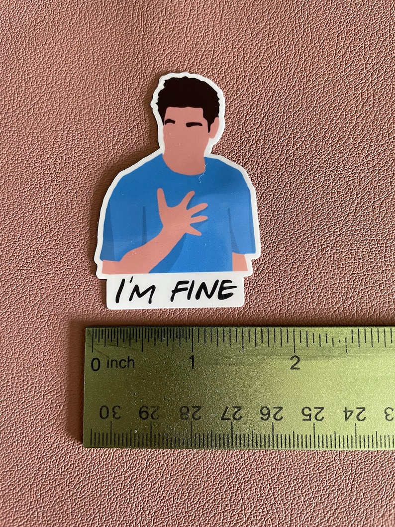 Ross I'm Fine Sticker Friends TV Show Ross Geller Ross - Etsy