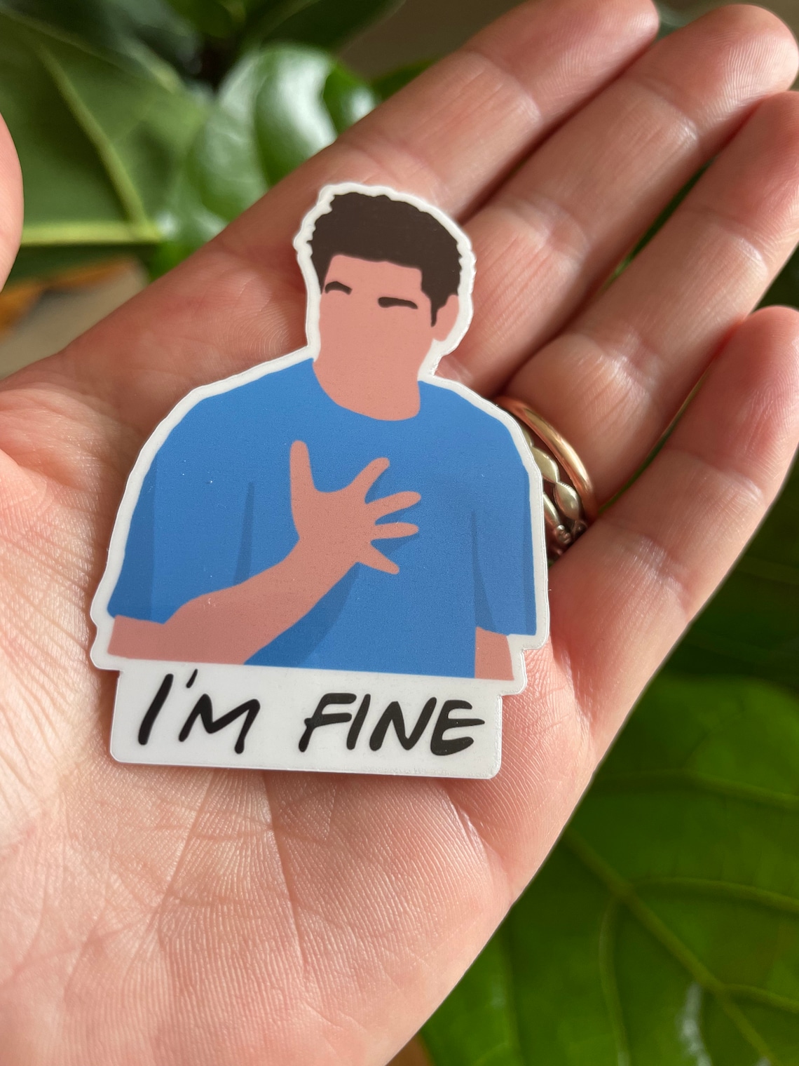 Ross I'm Fine Sticker Friends TV Show Ross Geller Ross - Etsy