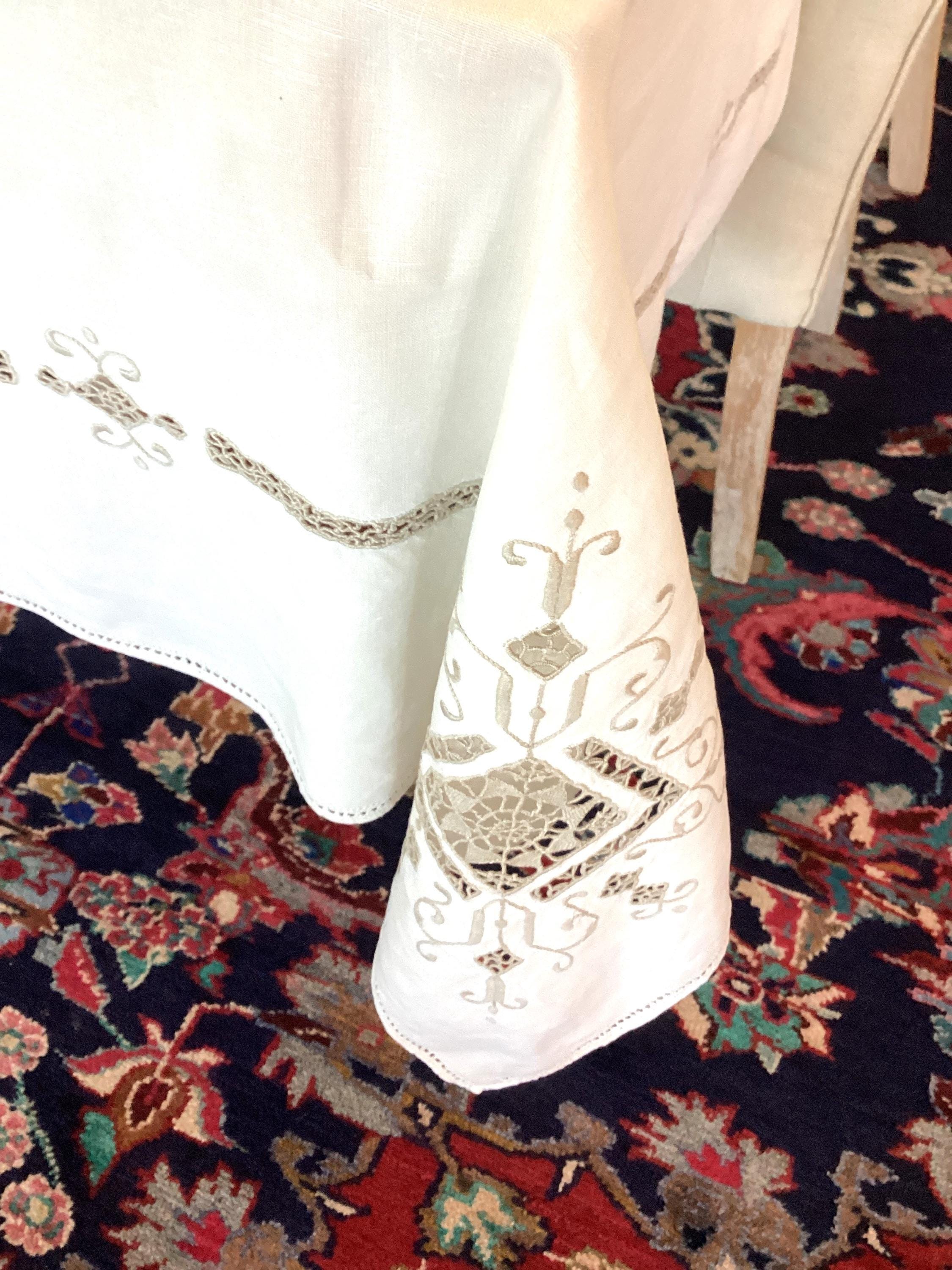 Gorgeous Light Linen Colored Tablecloth - Etsy
