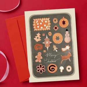 Printable Christmas Card, Minimalist Holiday Card, Christmas Cookies ...