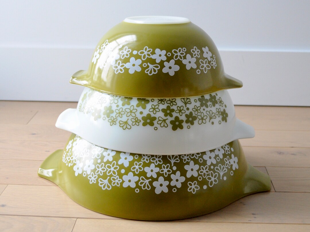 Vintage Pyrex Bowls 442-443-444 Pattern Spring Blossom - Etsy