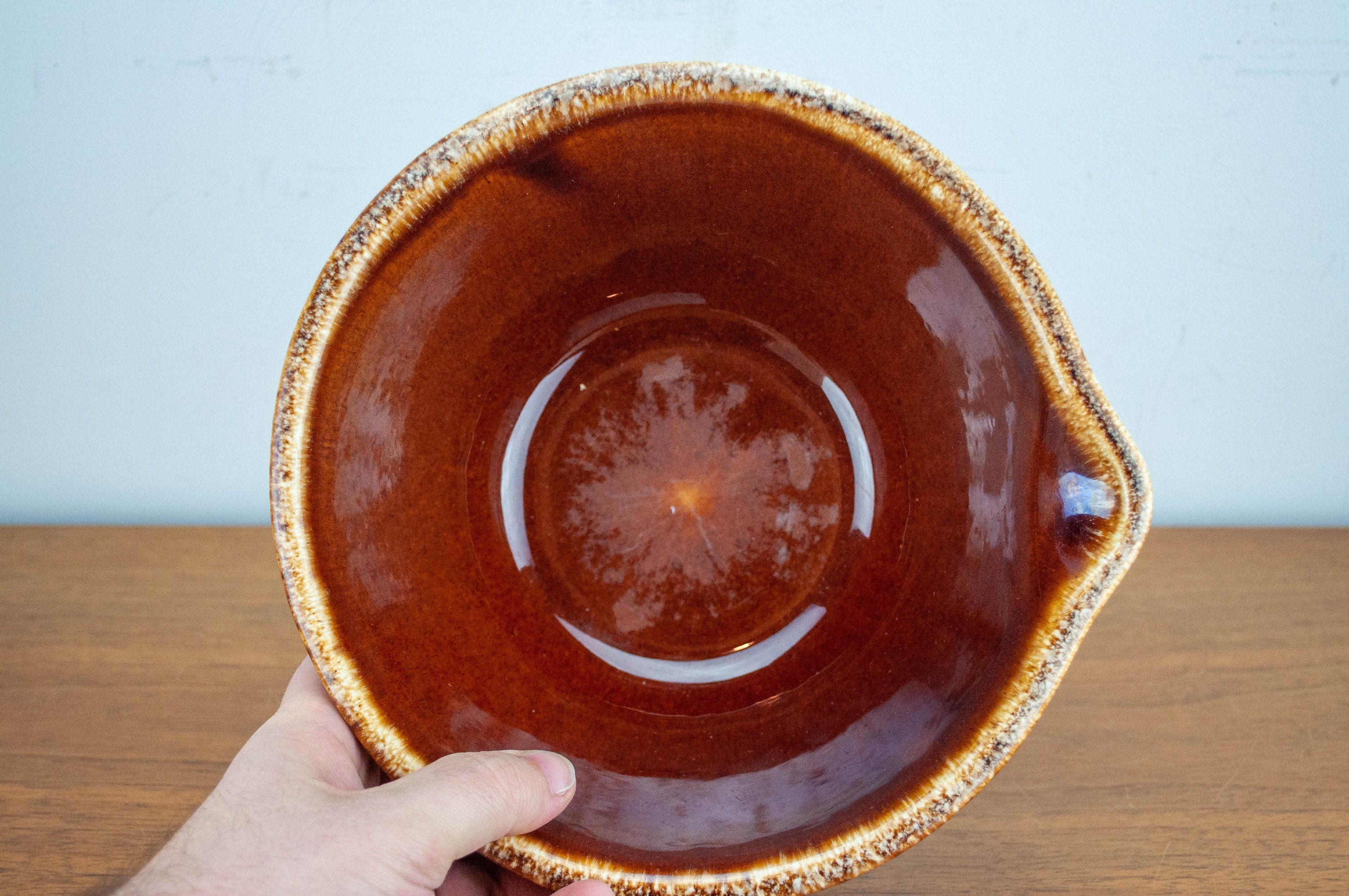 Vintage Brown Hull Pottery Mixing Bowls Upper Style Rustic | Etsy
