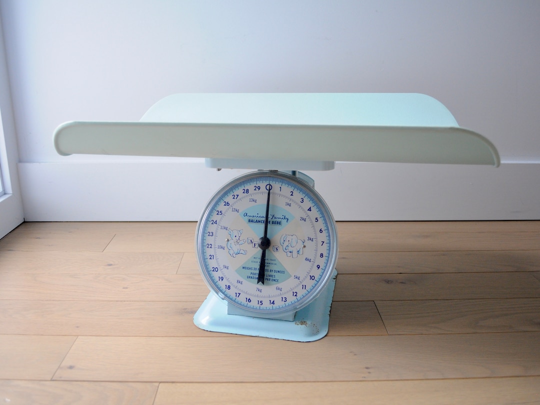 Vintage American Family Baby Scale, Baby Blue, Nursery Scale - Etsy