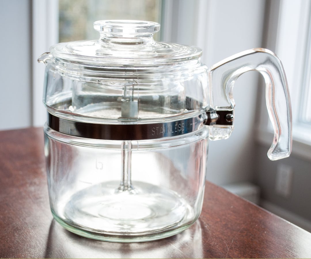 Vintage Pyrex Coffee Pot 6 Cup 7756 B - Vintage Pyrex Maker Percolator ...