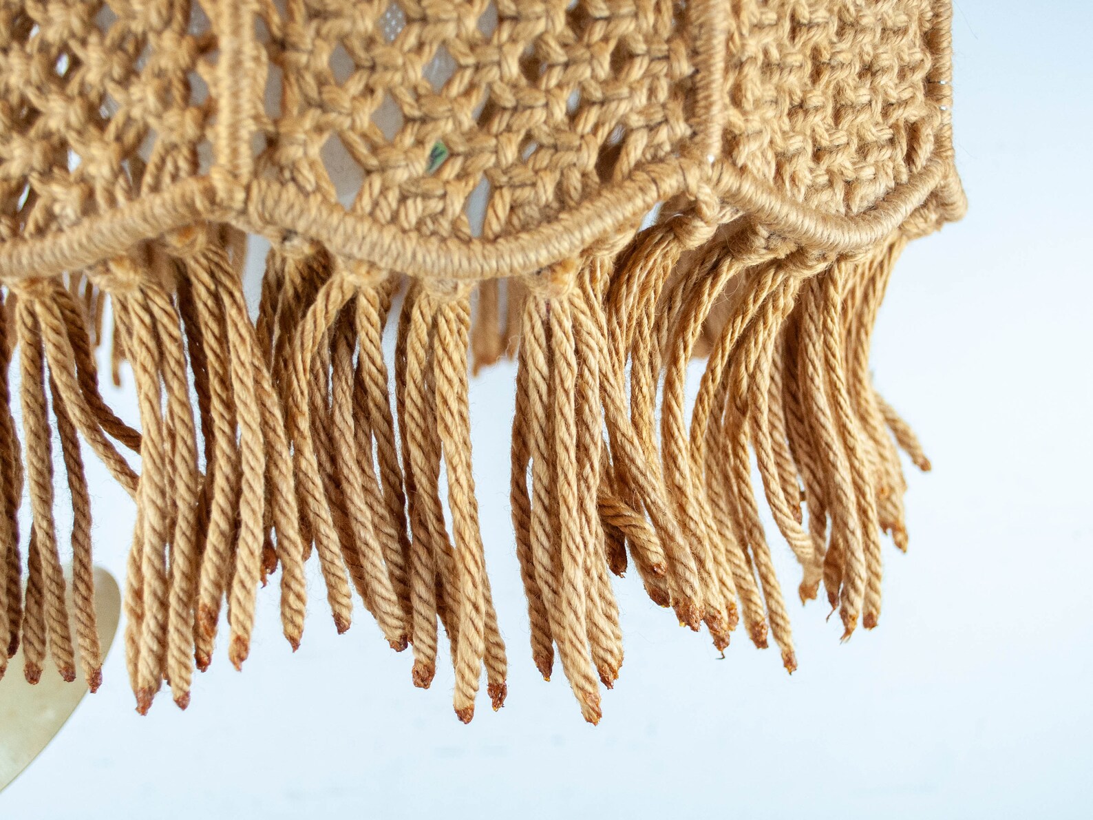 Vintage Macrame Swag Lamp Shabby Chic Cabine Decors | Etsy