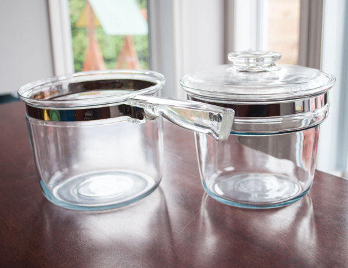 Vintage Pyrex Flamewear Double Boiler | Etsy