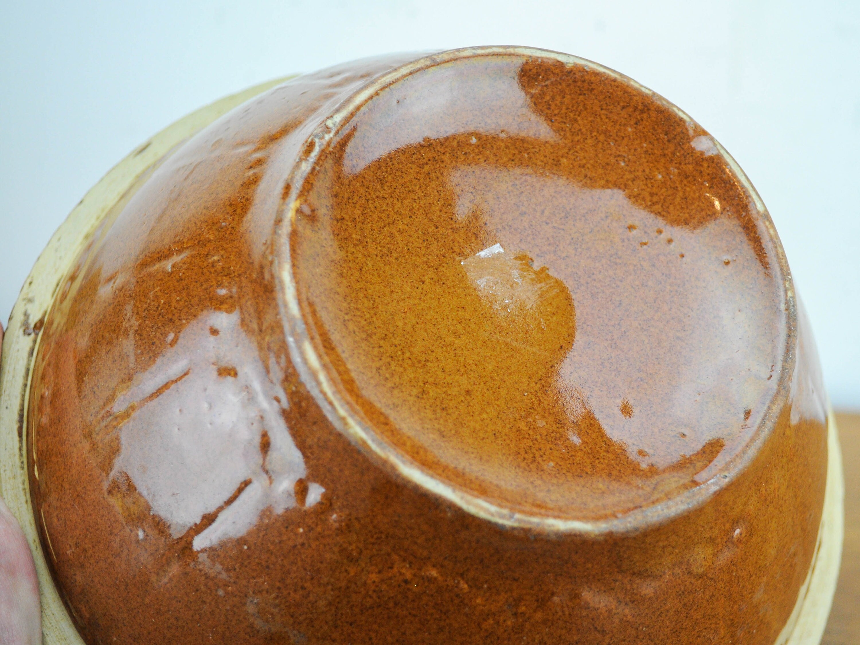 Vintage Brown Pottery Mixing Bowls Upper Style Rustic | Etsy