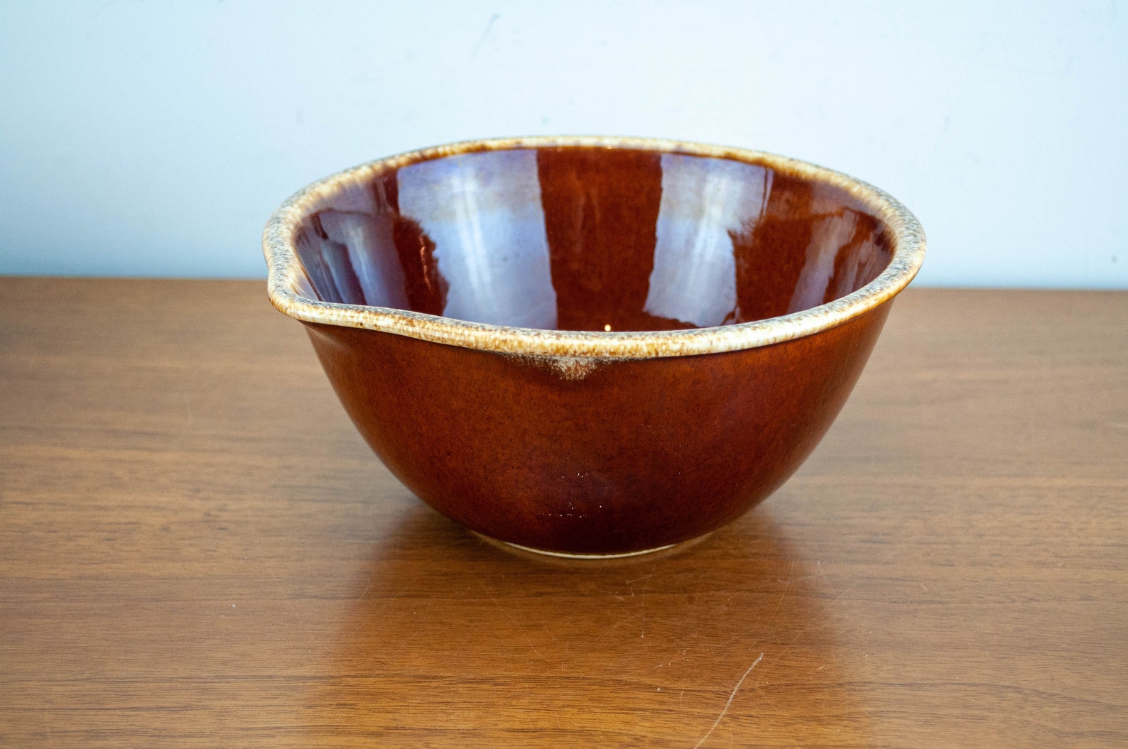 Vintage Brown Hull Pottery Mixing Bowls Upper Style Rustic - Etsy