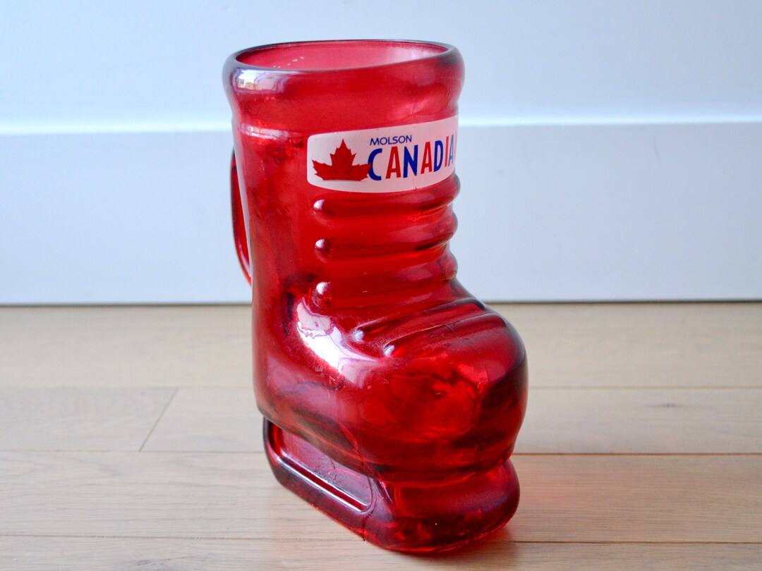 Molson Canadian Red Skate Glass - Breweriana Vintage - Etsy