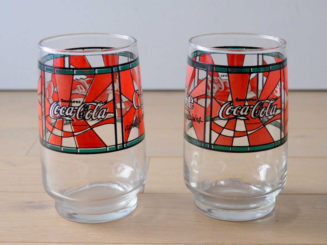 2 Coke Glasses, Vintage Restaurant Coke Glasses / Fountain Sprint - Etsy