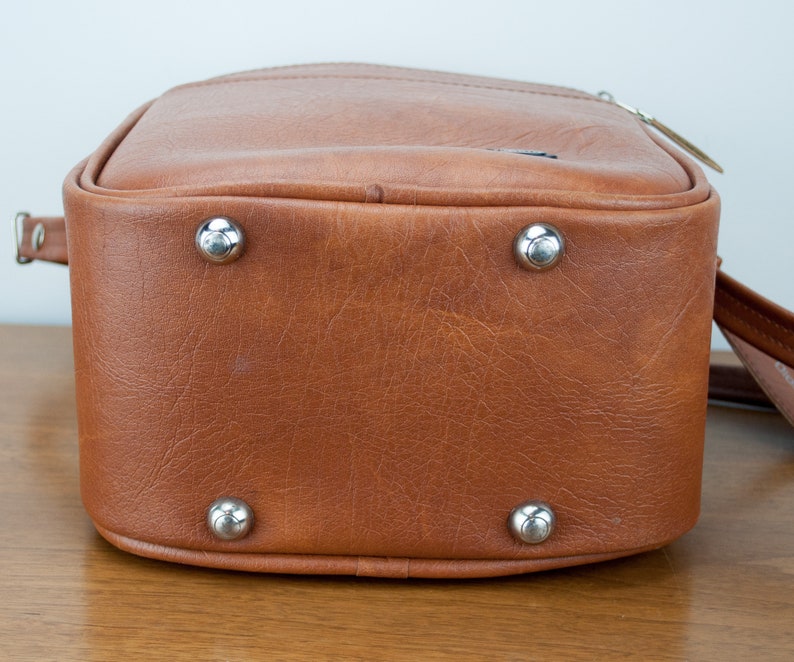 Dionite 70s brown suitcase brown carry on bag brown vinyl tote | Etsy