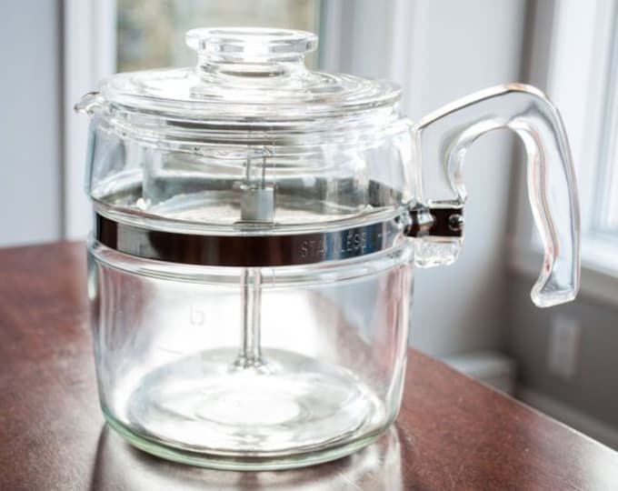 Vintage Pyrex Coffee Pot 9 Cups - Vintage Pyrex Maker Percolator - Etsy