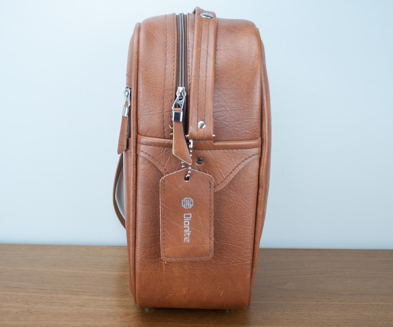 Dionite 70s Brown Suitcase Brown Carry on Bag Brown Vinyl Tote - Etsy