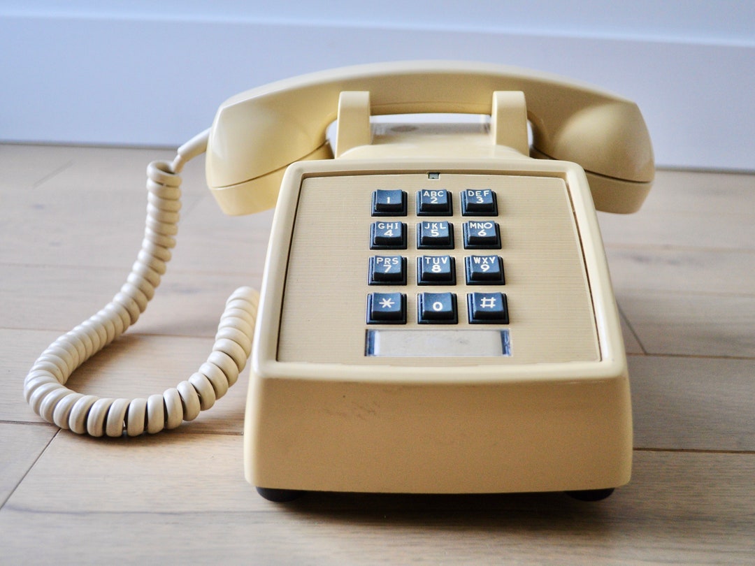Vintage Beige Telephone, 1970's Phone - Made in Canada Home Decor - Etsy
