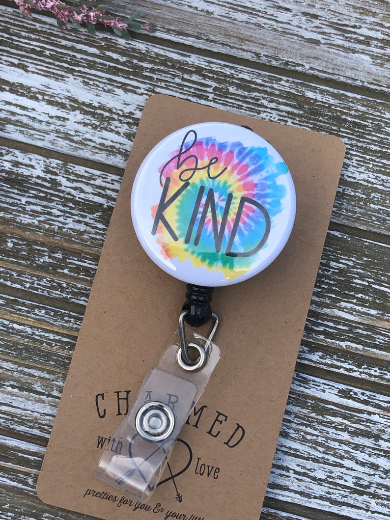Be Kind Badge Holder/be Kind Badge Reel/cute Badge - Etsy