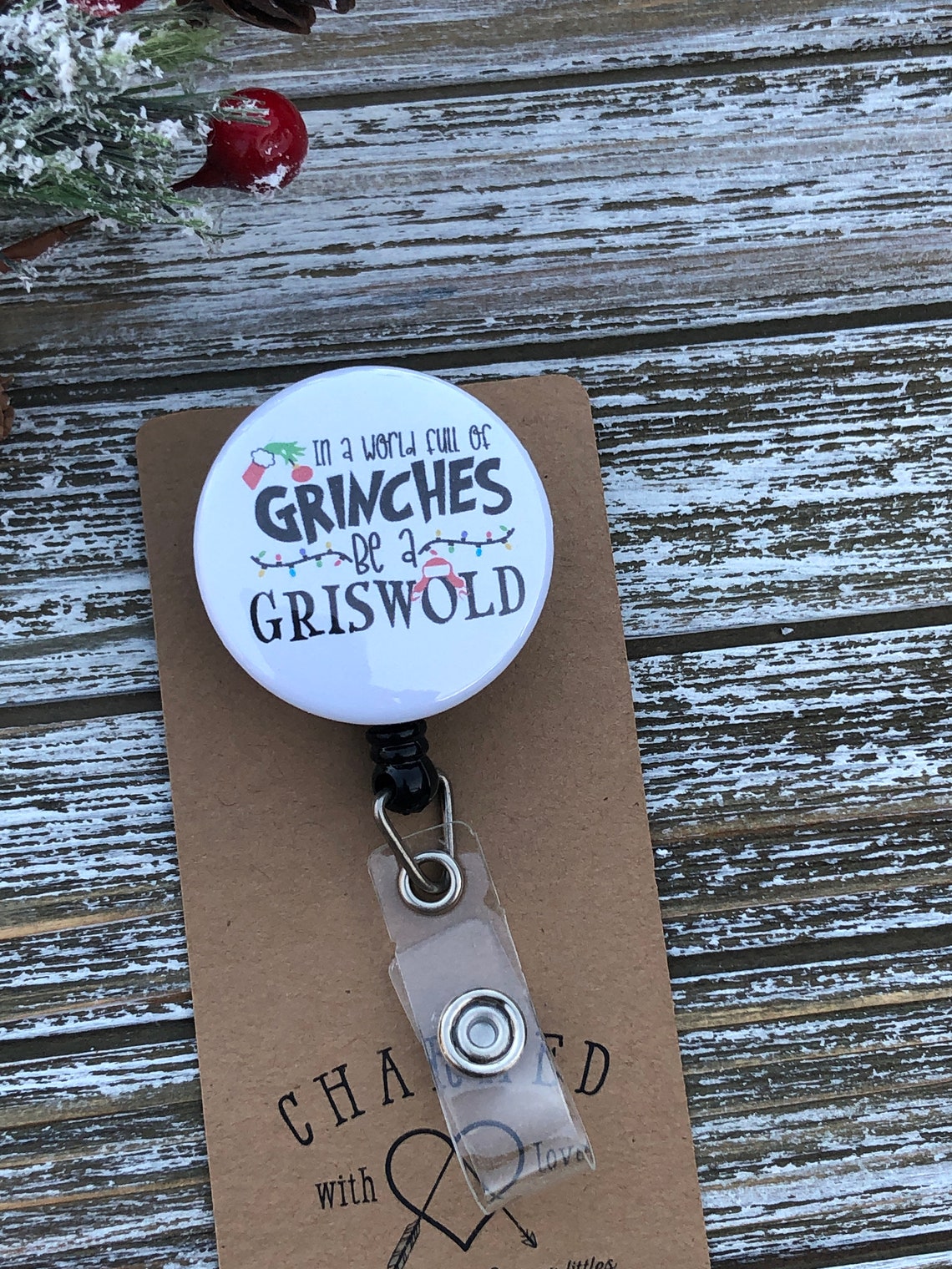 In A World Full Of/christmas/fun Badge Reel/christmas Badge - Etsy