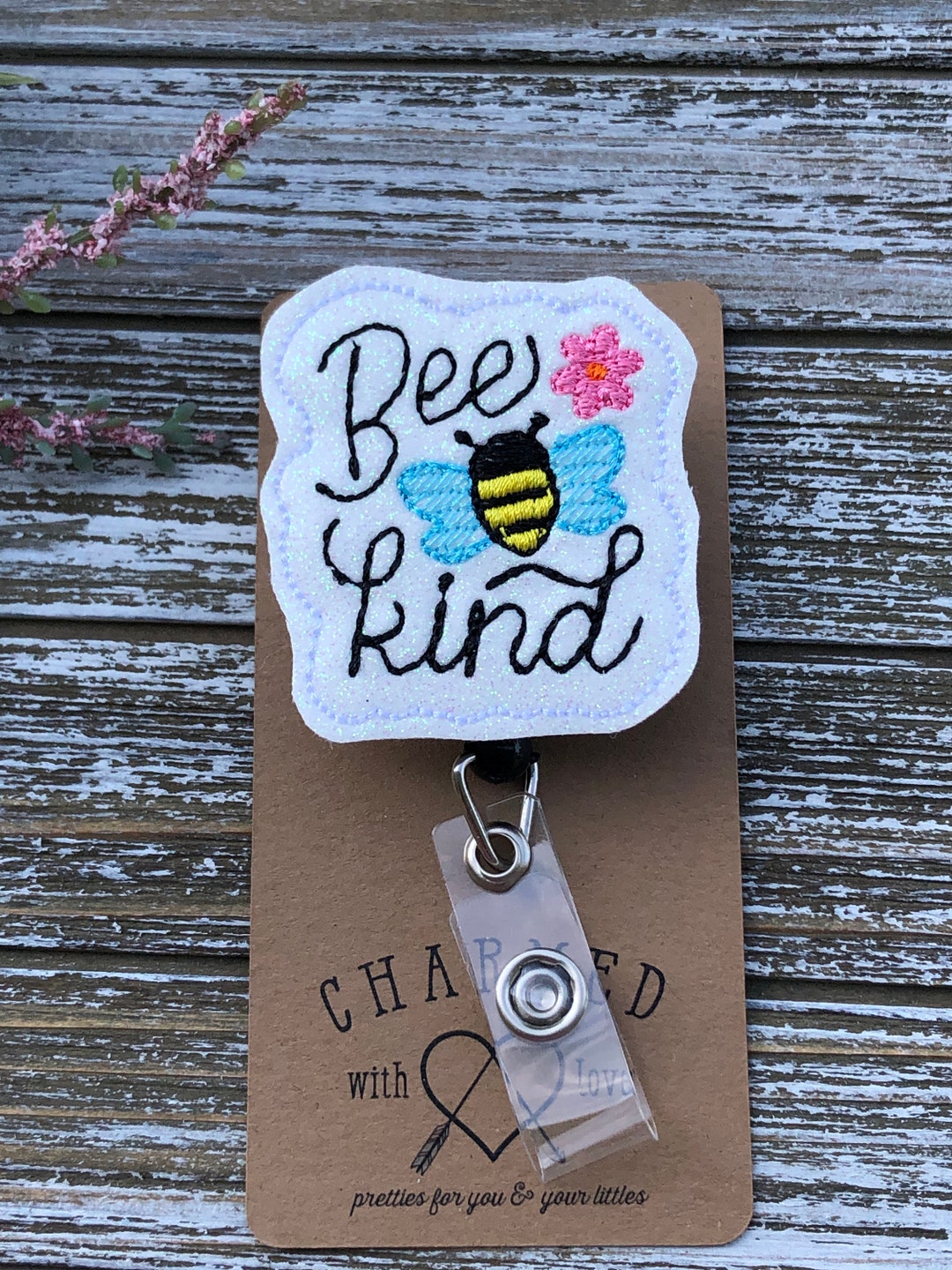 Bee Kind Badge Holder/be Kind Badge Reel/cute Badge Holders/be - Etsy