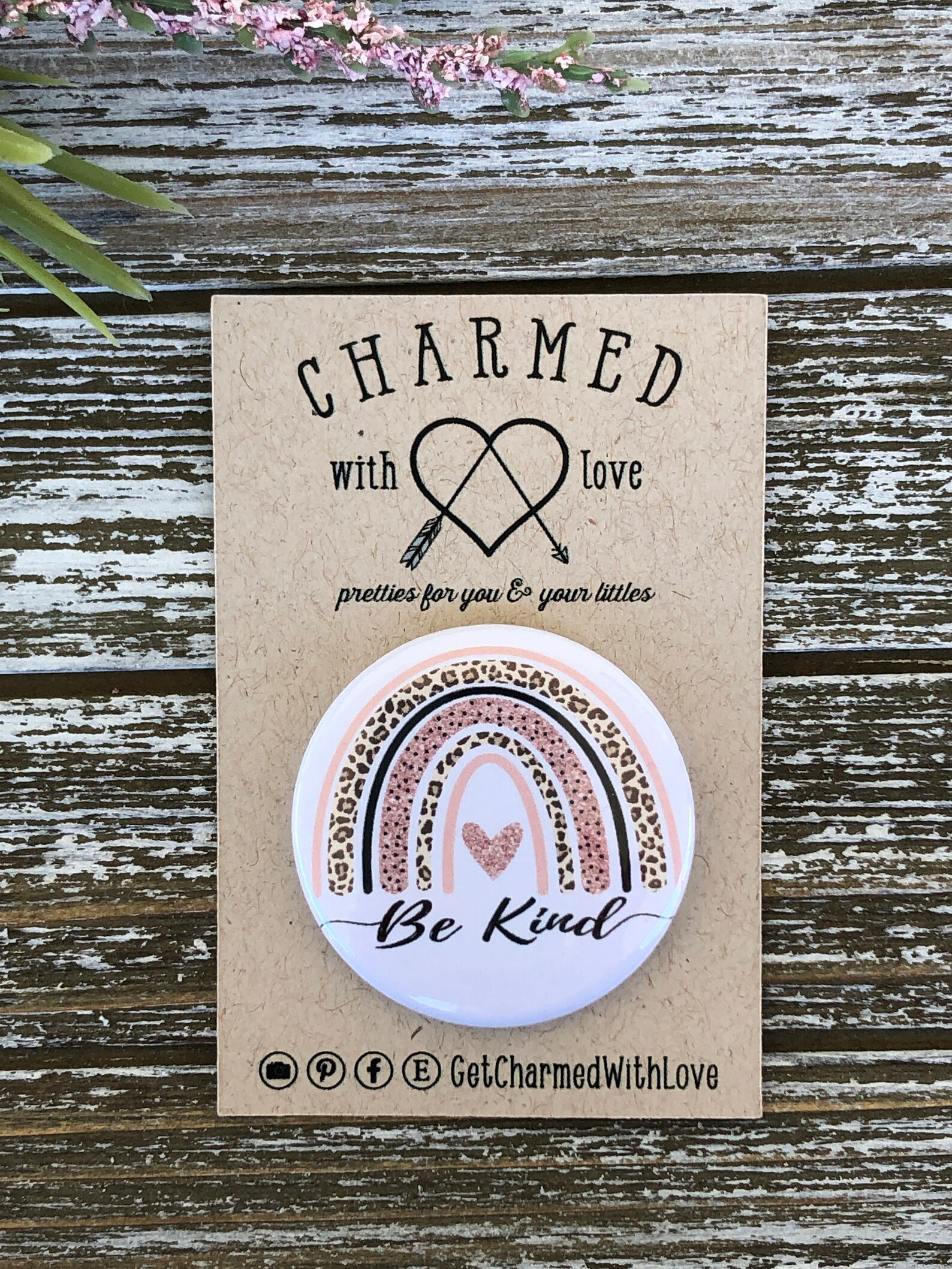 Be Kind Badge Holder/be Kind Badge Reel/leopard | Etsy