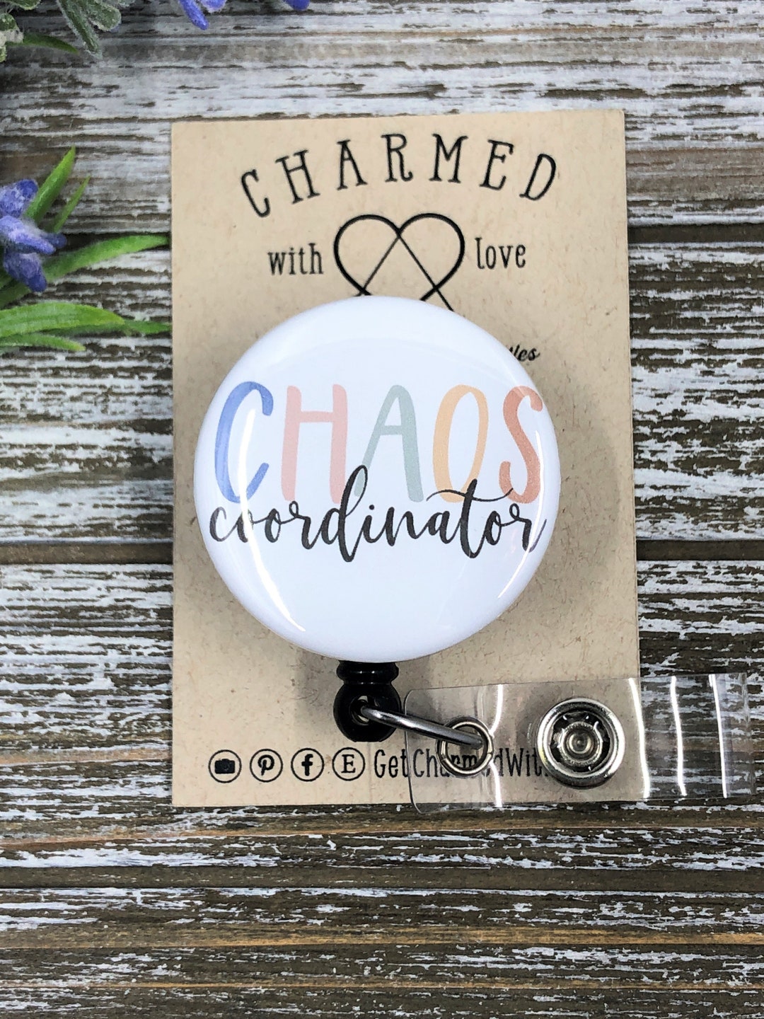 Cute Badge Holders/chaos Coordinator/fun Badge Reels/lanyards - Etsy