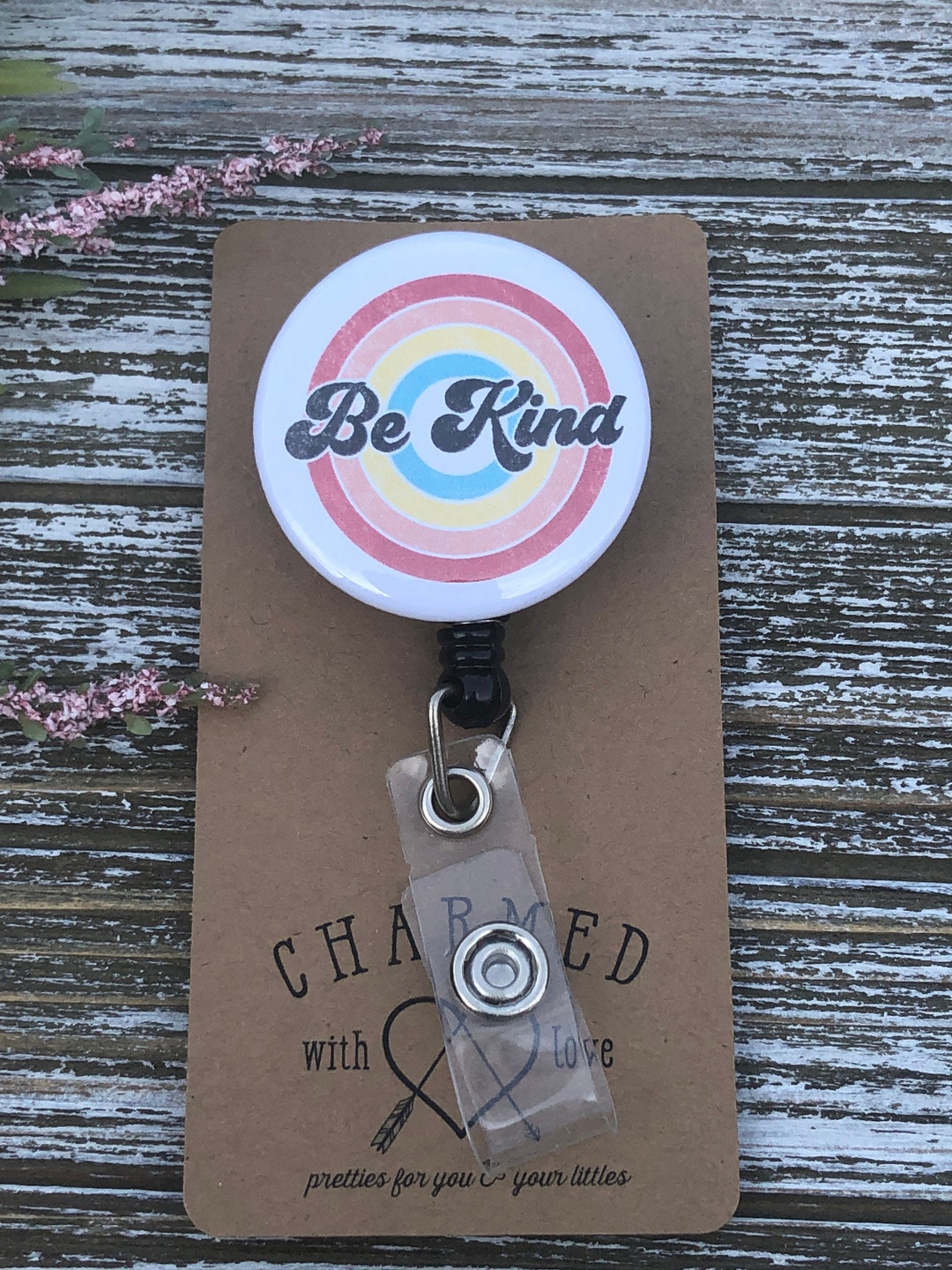 Be Kind/badge Holder/badge Reel/be Kind Badge Holder/cute Badge Reels ...