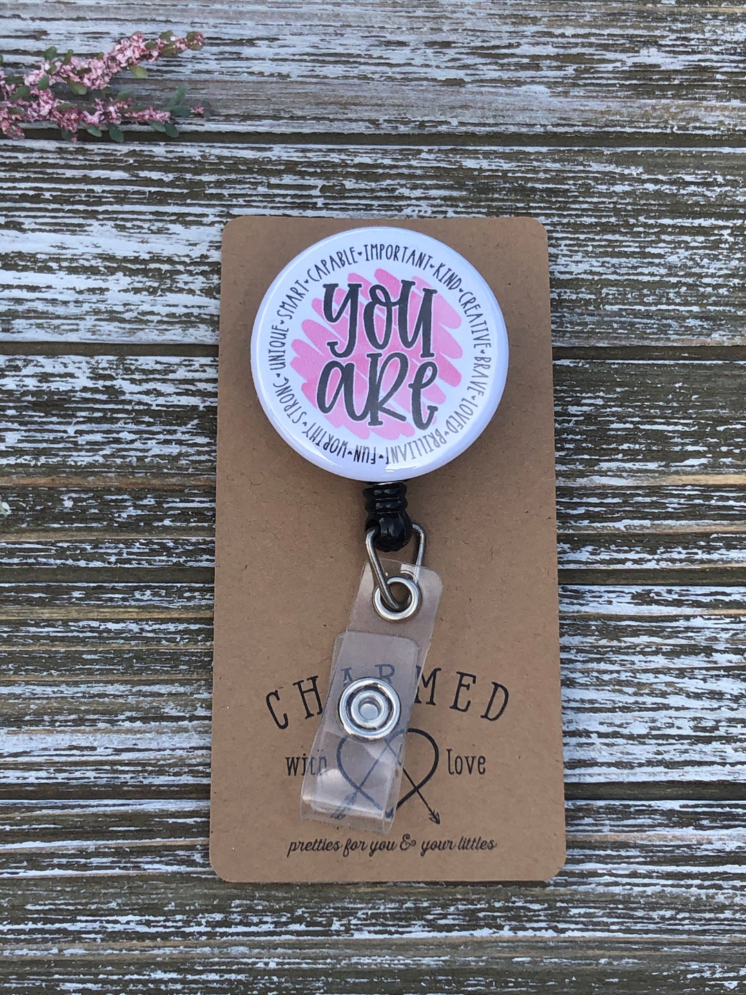 Positive Badge Reel/cute Badge Holder/teacher Badge Holder/nurse Badge ...