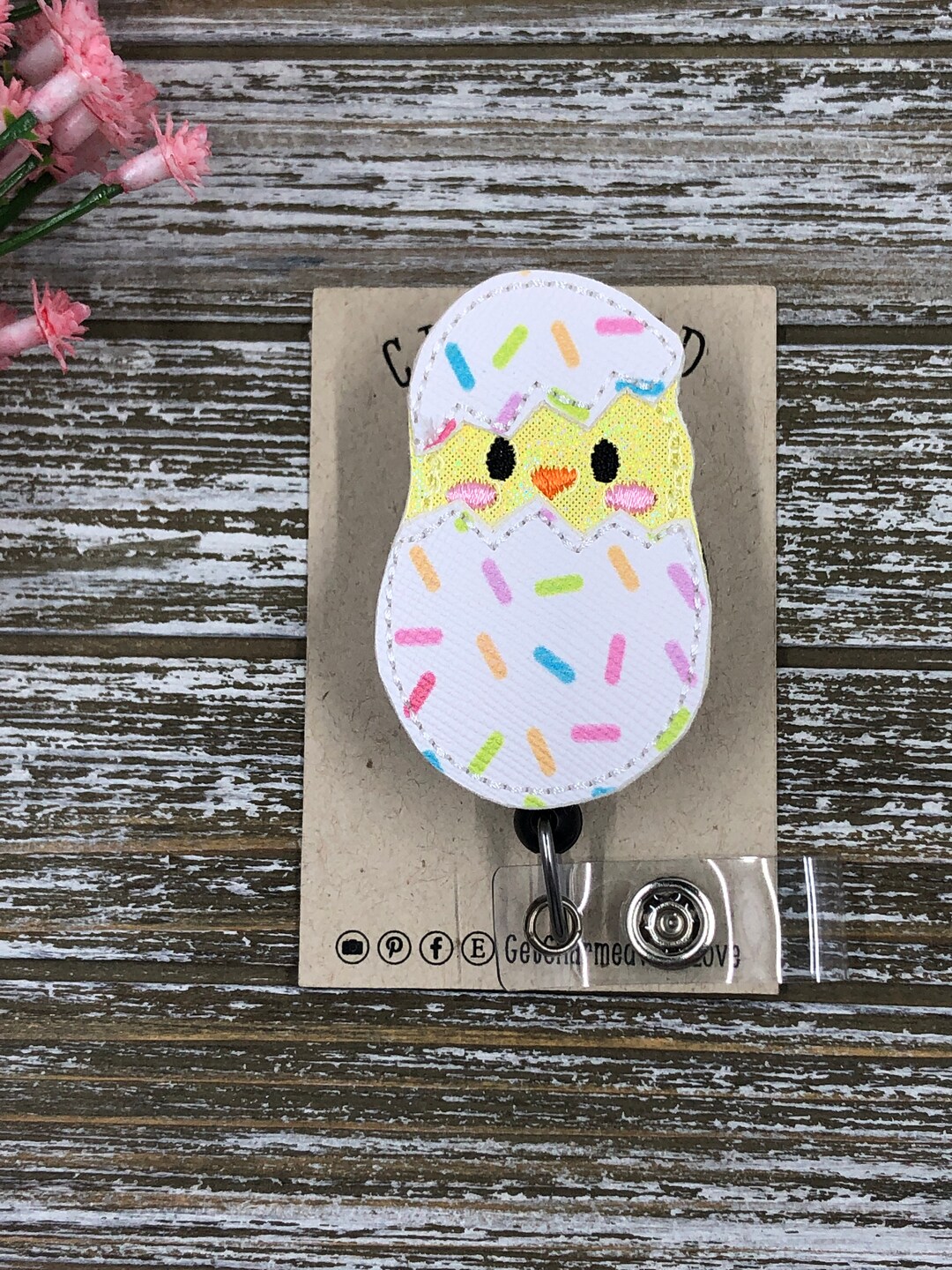 Easter Badge Reel/cute Badge Holders/easter Chick Badge Reels/lanyards ...