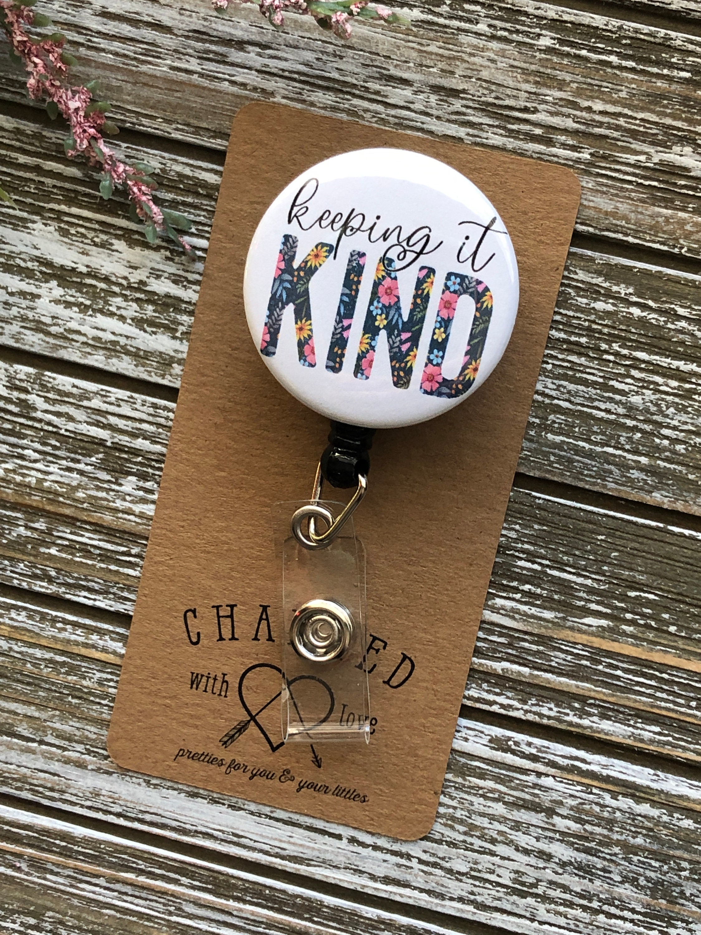 Kindness Badge Reel/be Kind Badge Holder/keeping It Kind/be - Etsy