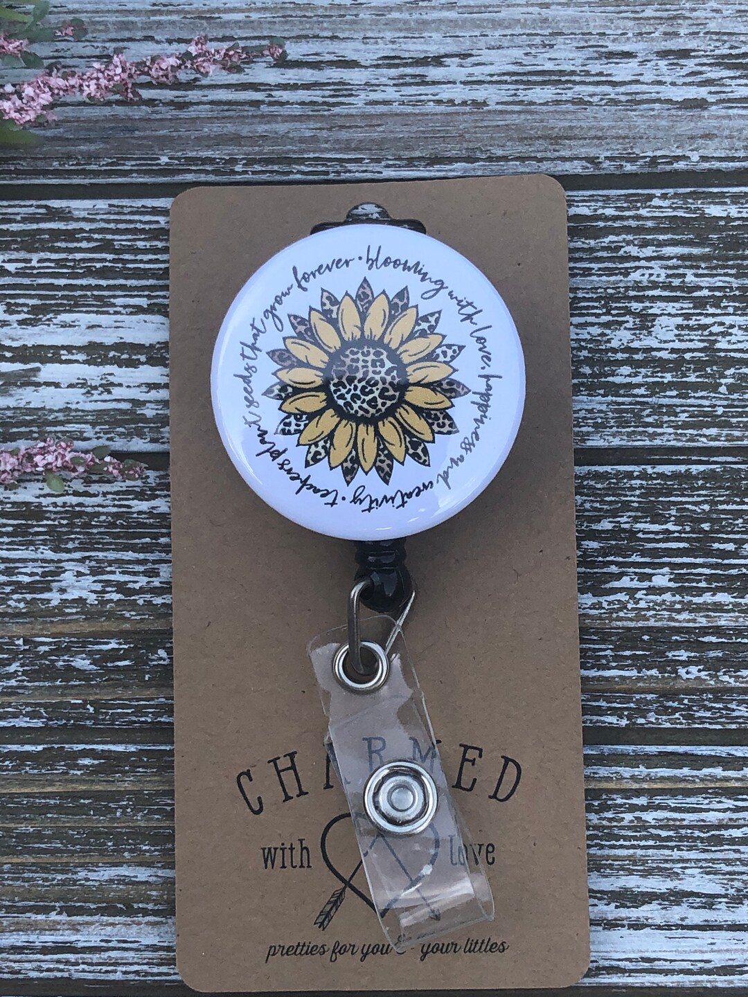 Teacher Badge Reel/teacher Badge Holder/sunflower Badge Holder/gifts ...