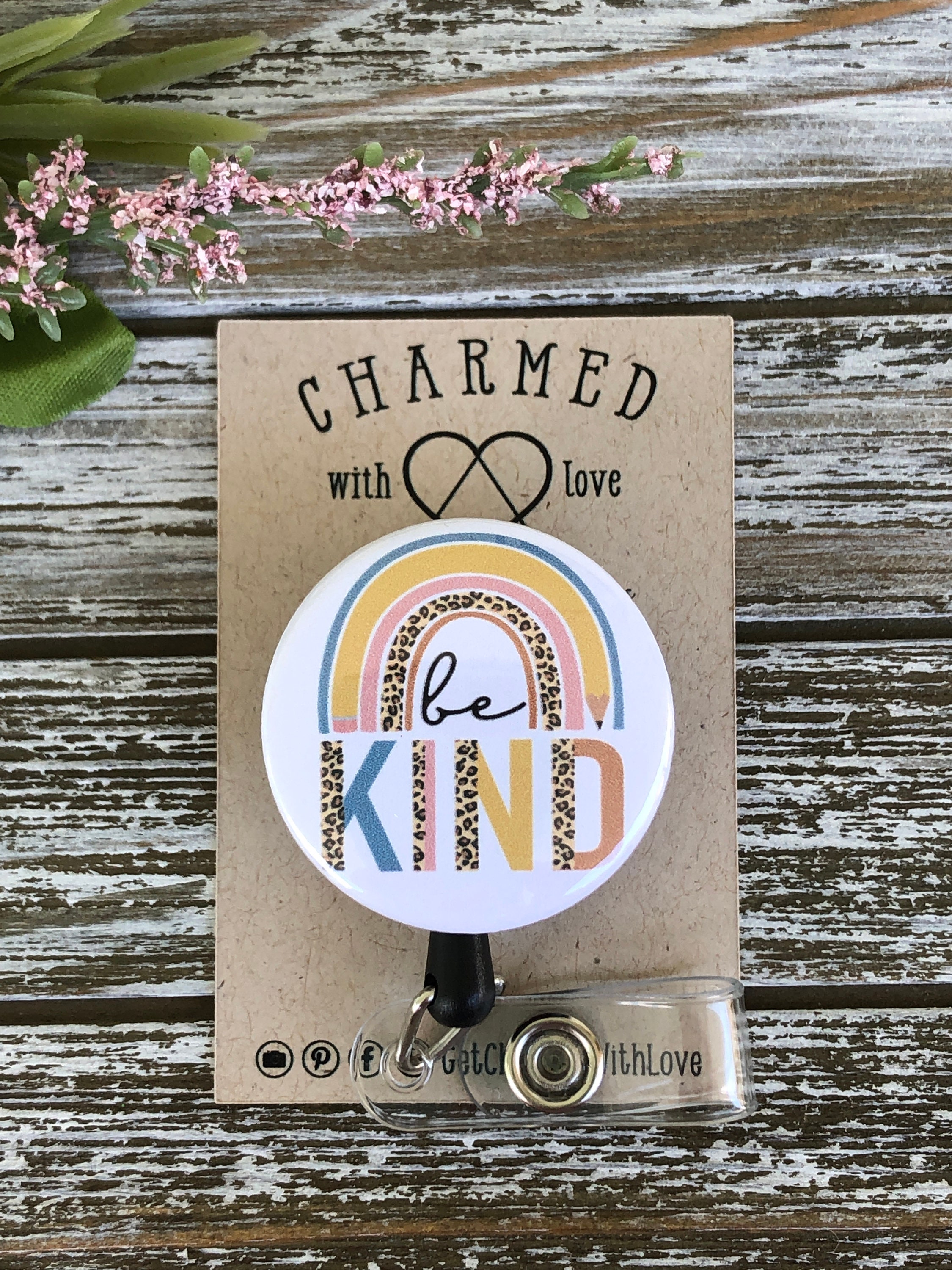 Teacher Badge Holder/Be Kind Badge Reel/Cute Badge Holder/Be | Etsy